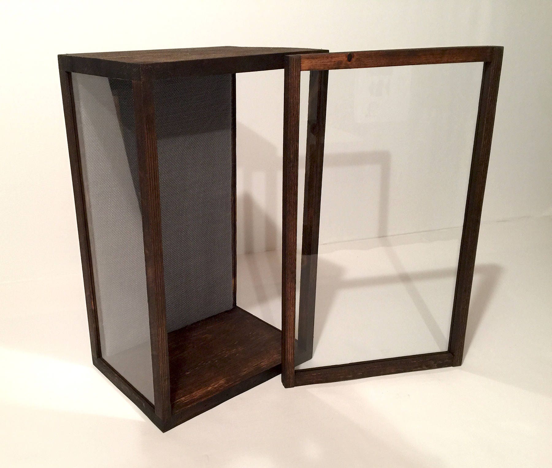 Rustic Glass Display Case 11 X 19 X 8 - Etsy UK