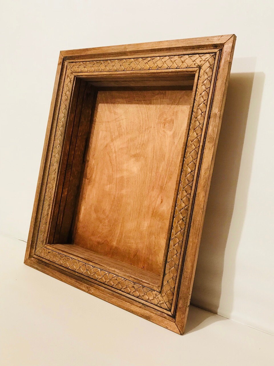 Shadow Box With Decorative Braided Frame, 18 X 24 X 3 | Artisan Rustic ...