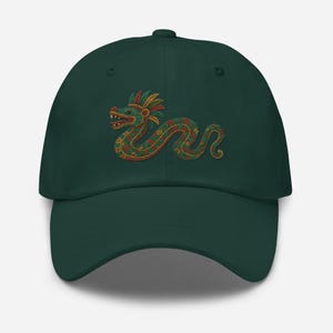 Kukulkan Aztec Mayan Serpent Hat – Premium Embroidered Dad Hat ...