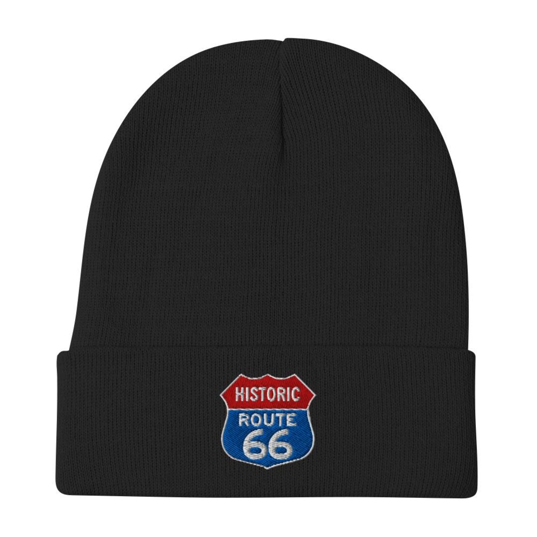 Route 66 – Premium Embroidered Beanie – Get Your Kicks on America’s ...