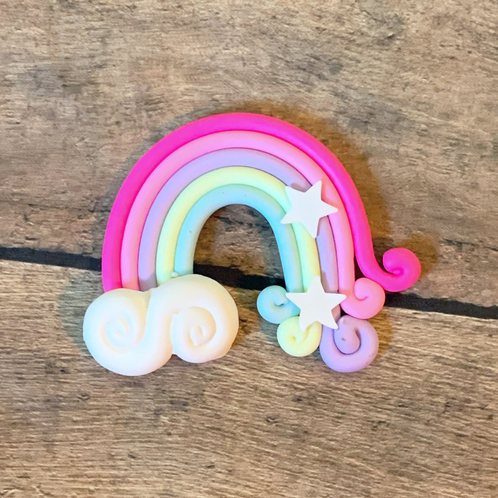Pink 3D Rainbow Rubber Topper - Etsy