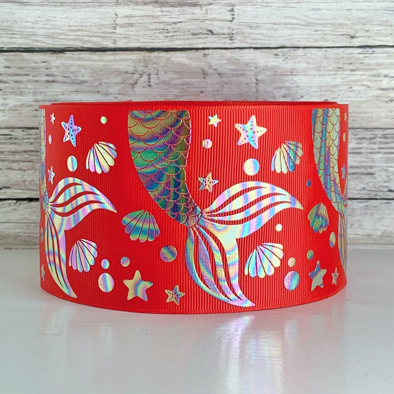 3 Red Holographic Mermaid Tails | Etsy