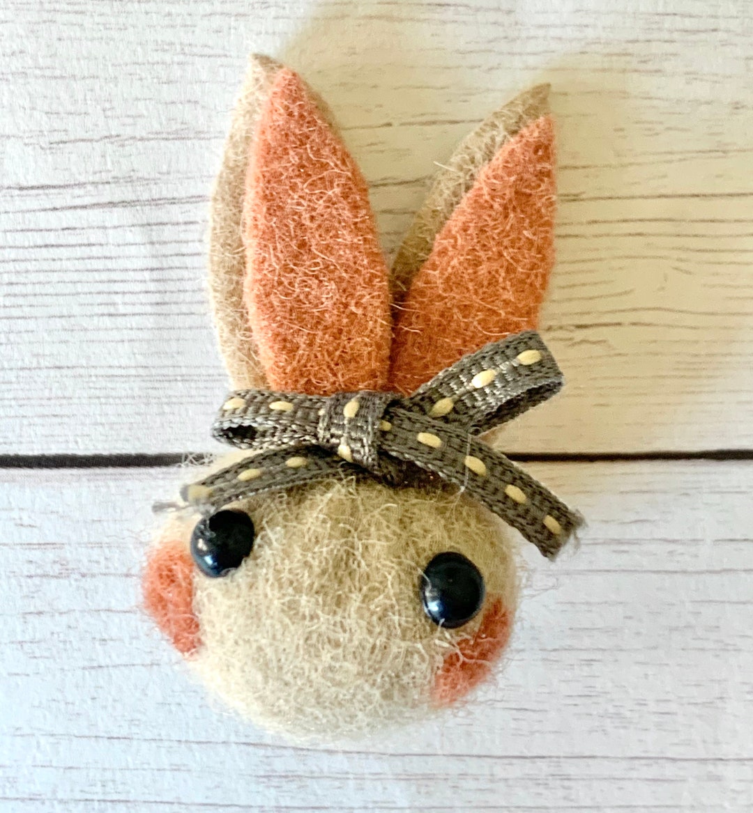 Felted Wool Rustic Bunny - Etsy