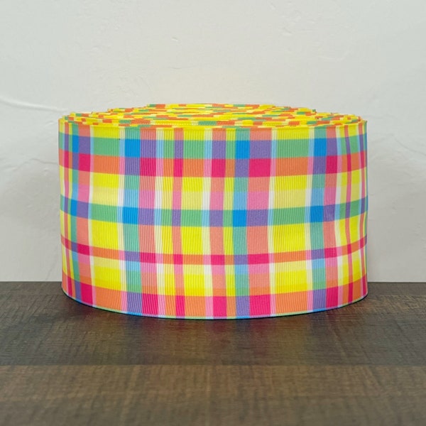 Neon Plaid - Etsy