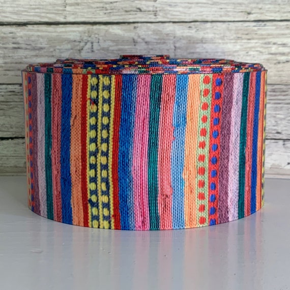 3 woven Textile Print Grosgrain | Etsy