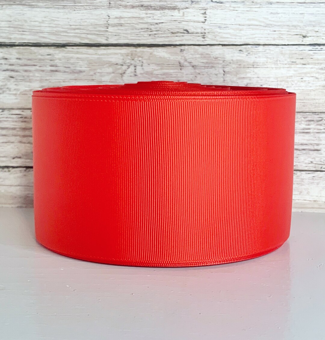 3” Poppy Red Solid Grosgrain - Etsy