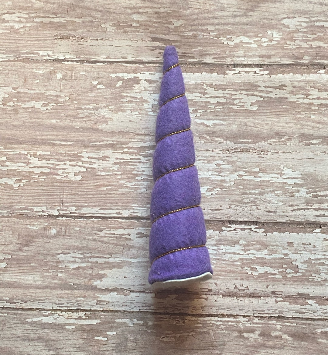 5” Purple Felt Unicorn Horn Plush - Etsy