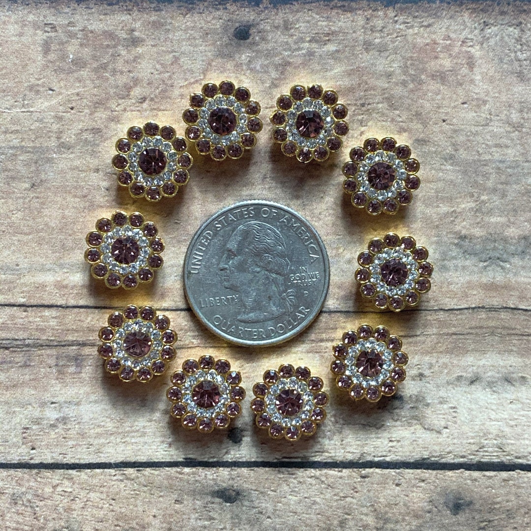 10 Morganite Rhinestone Clusters - Etsy