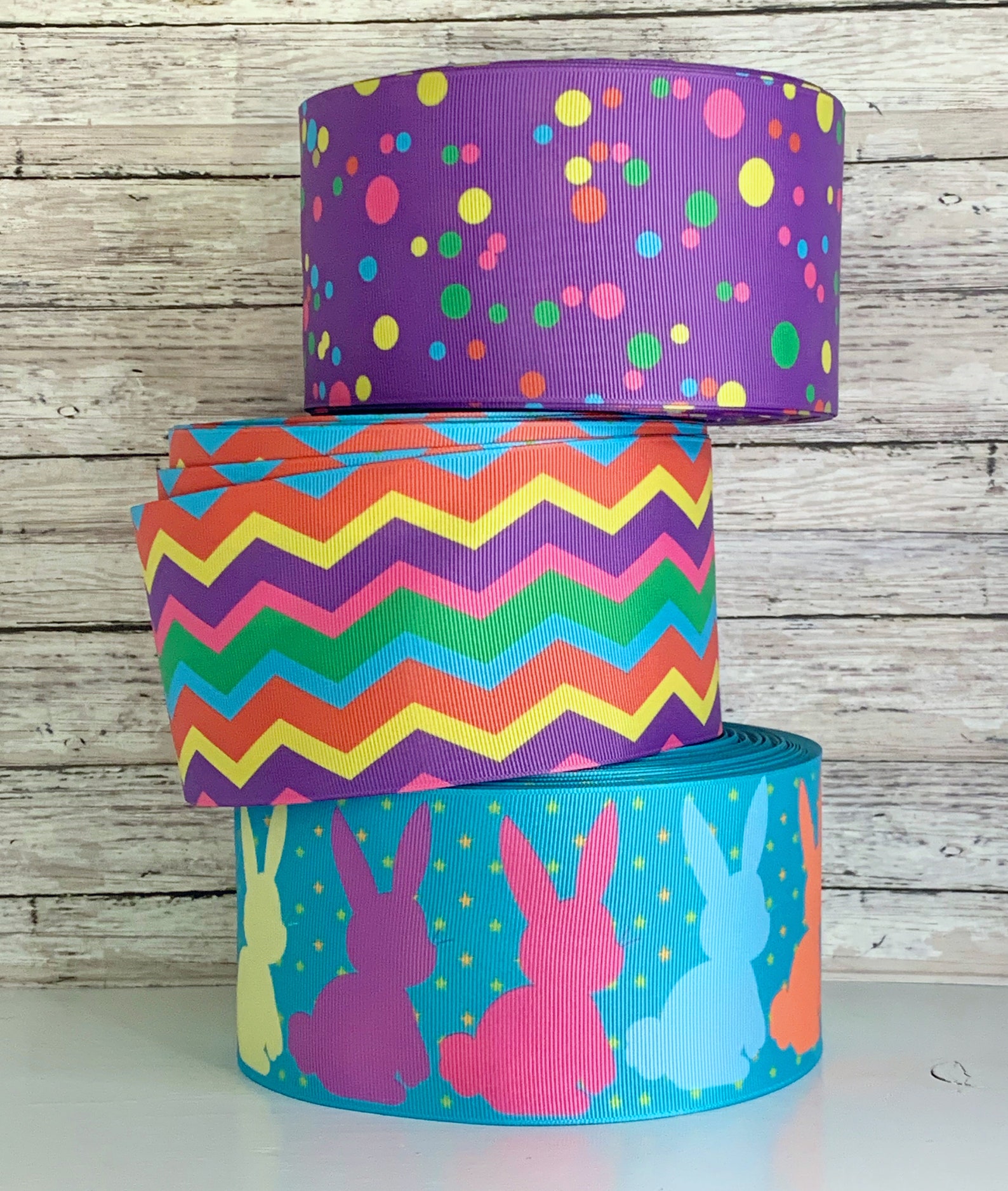 3 Colorful Dots on Purple - Etsy