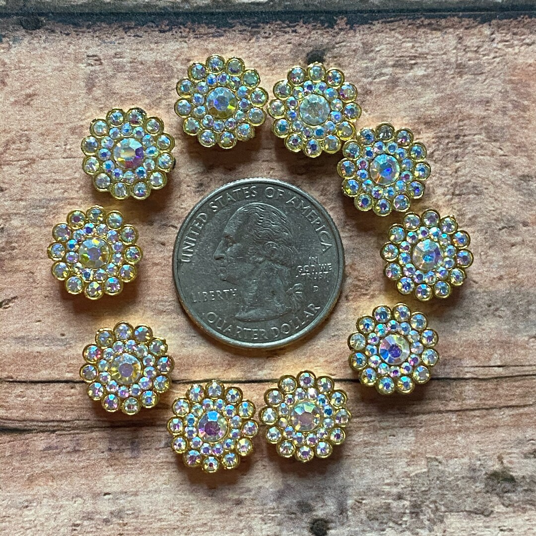 Set of 10 AB Crystal Rhinestone Clusters - Etsy