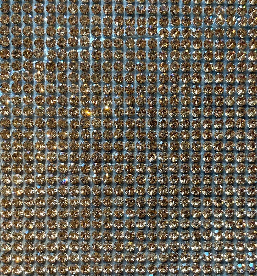 15x9” Gold Hot Fix Rhinestone Sheet - Etsy