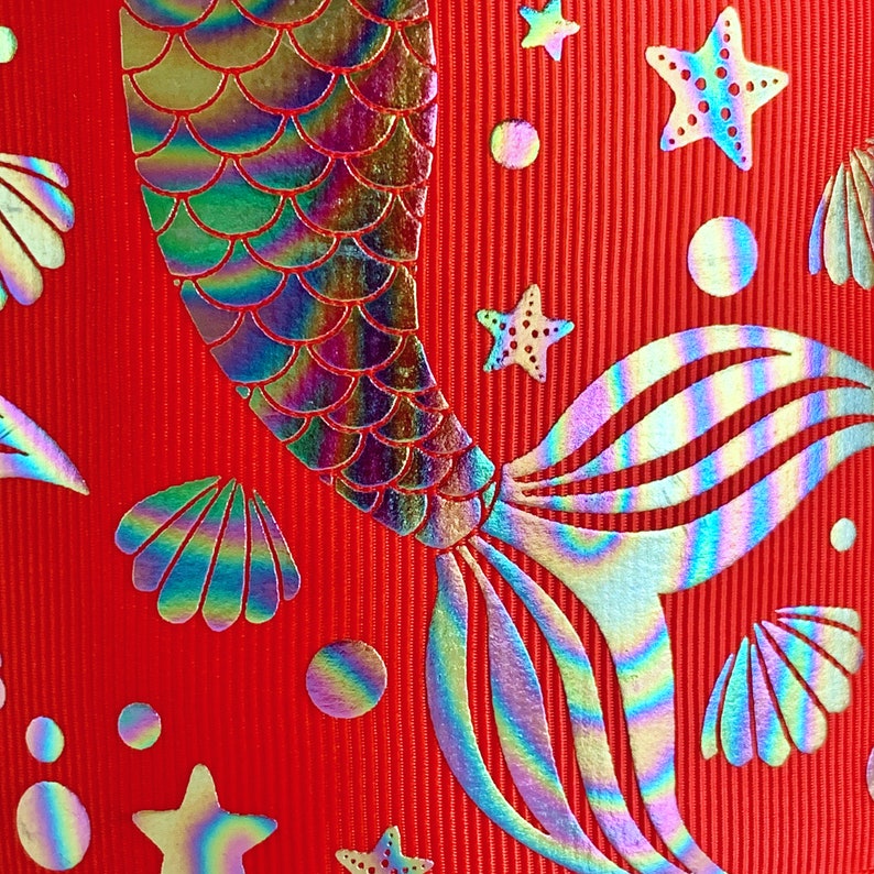 3 Red Holographic Mermaid Tails | Etsy