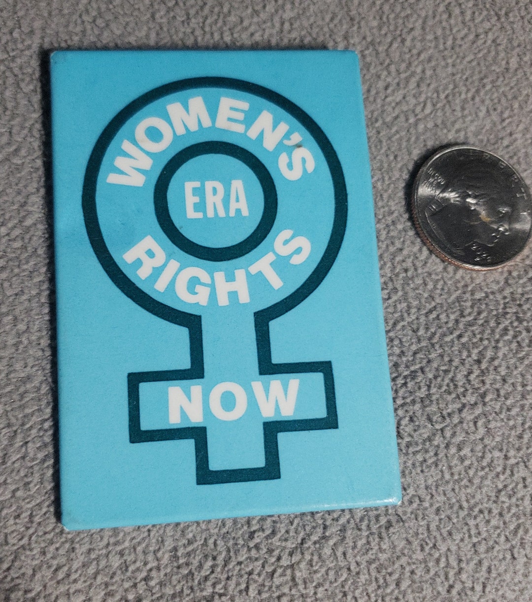 ERA 1970s - 80s Pins & Buttons ORIGINAL. This is a Metal Rectangle Pin ...