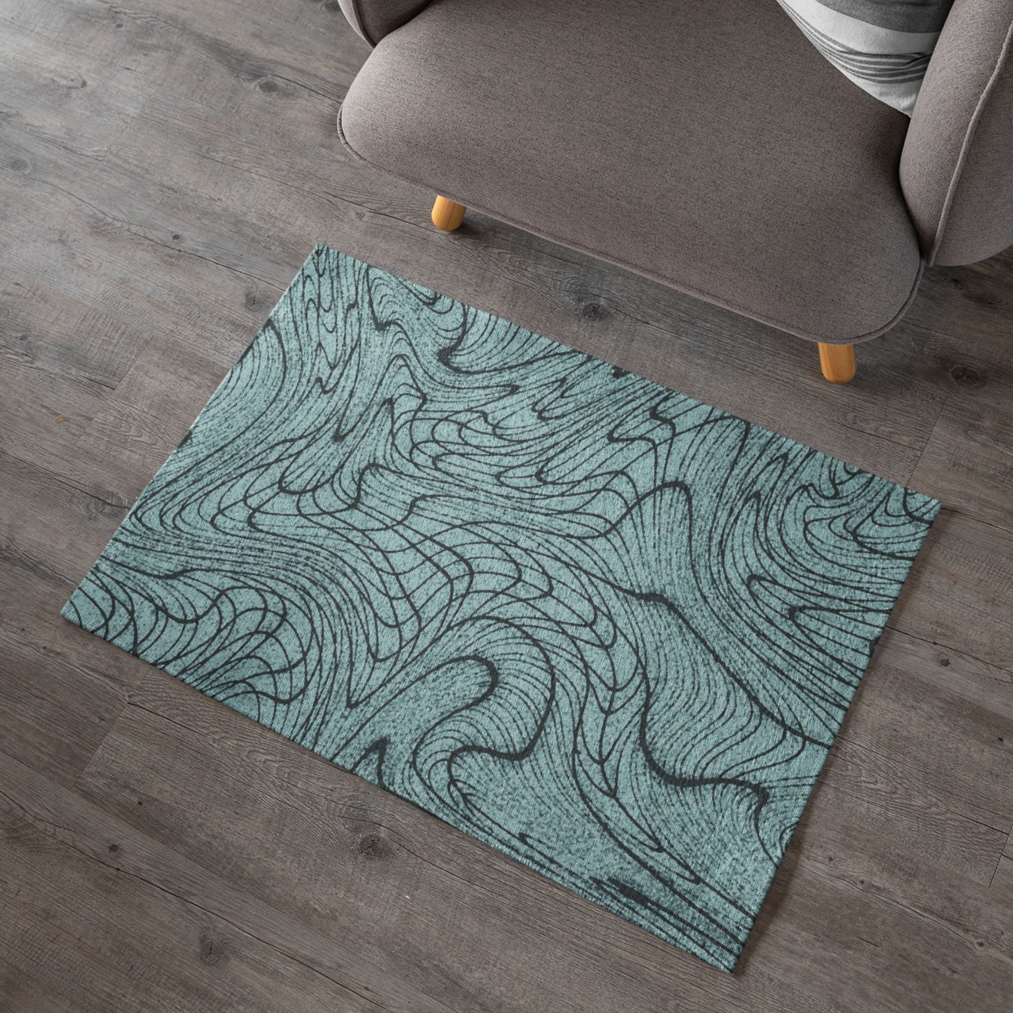 Radiant Mint, Green Abstract Area Rug, Rugs for Bedroom Aesthetic ...