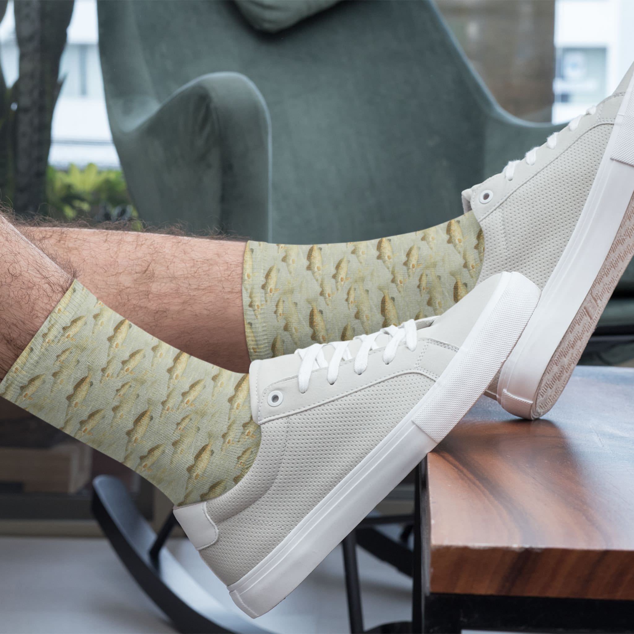 Fintastic Fish Socks, Bass Fish Socks for Men Fun Novelty Socks ...