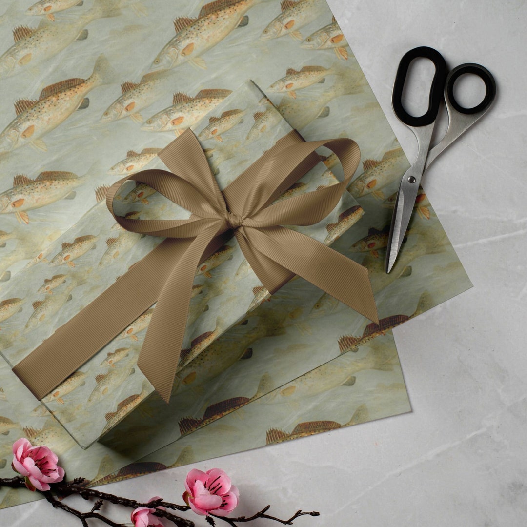 Fintastic Fish Wrapping Paper Bass Fish Gift for Dad Fish - Etsy