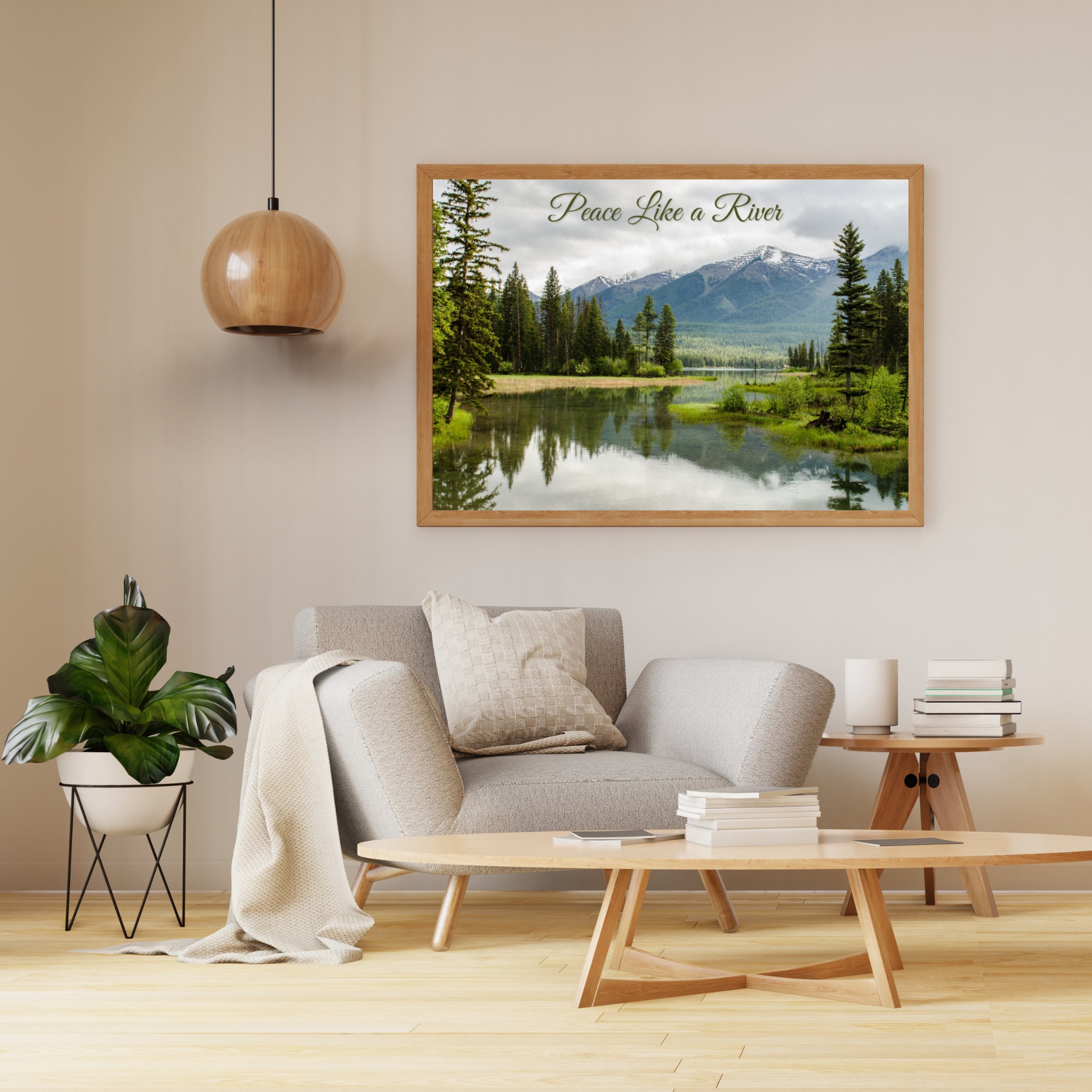 Peace Like a River, Poster Printable Nature, Horizontal Wall Art, River ...
