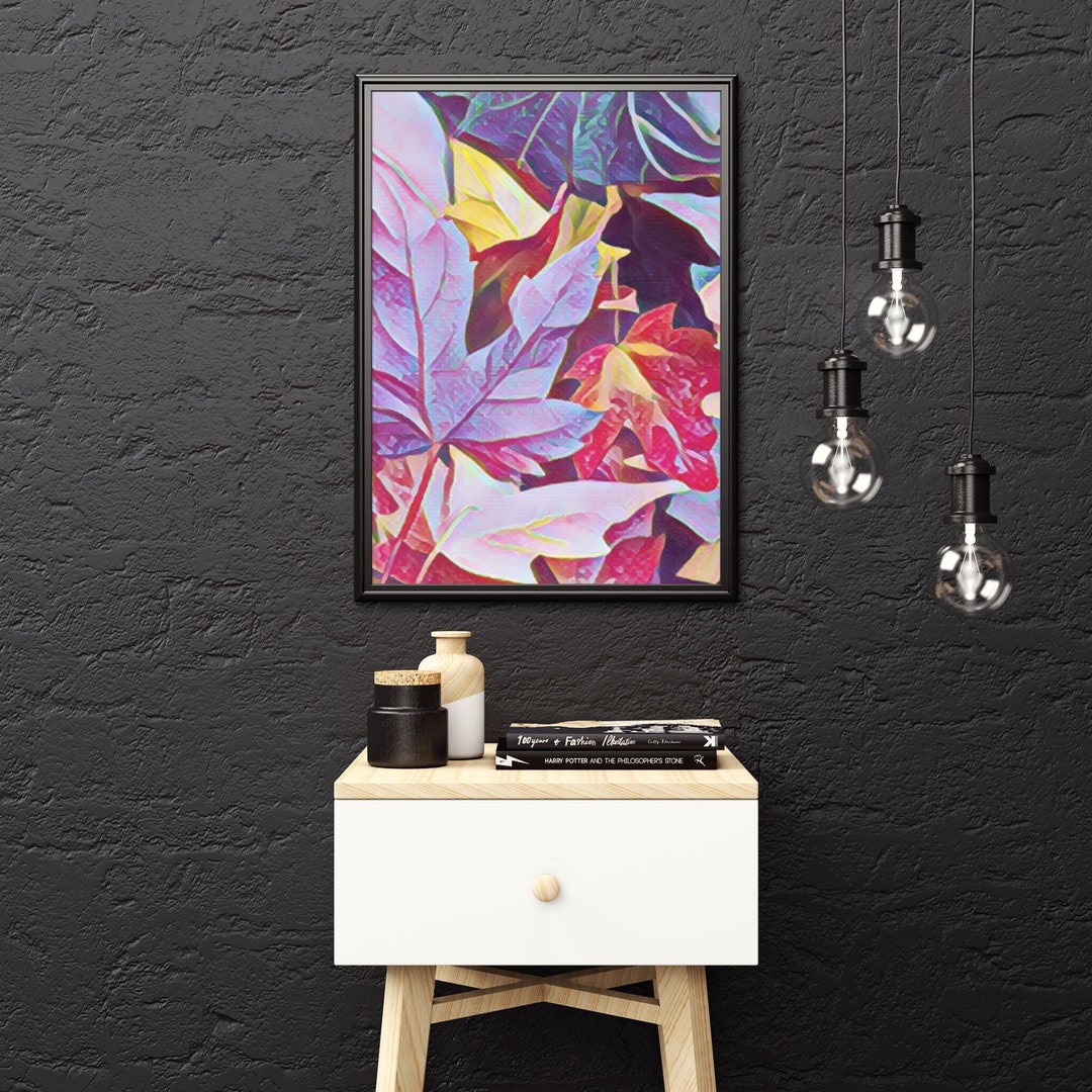 Abstract Leaves Art Print: Modern Botanical Wall Decor (digital ...