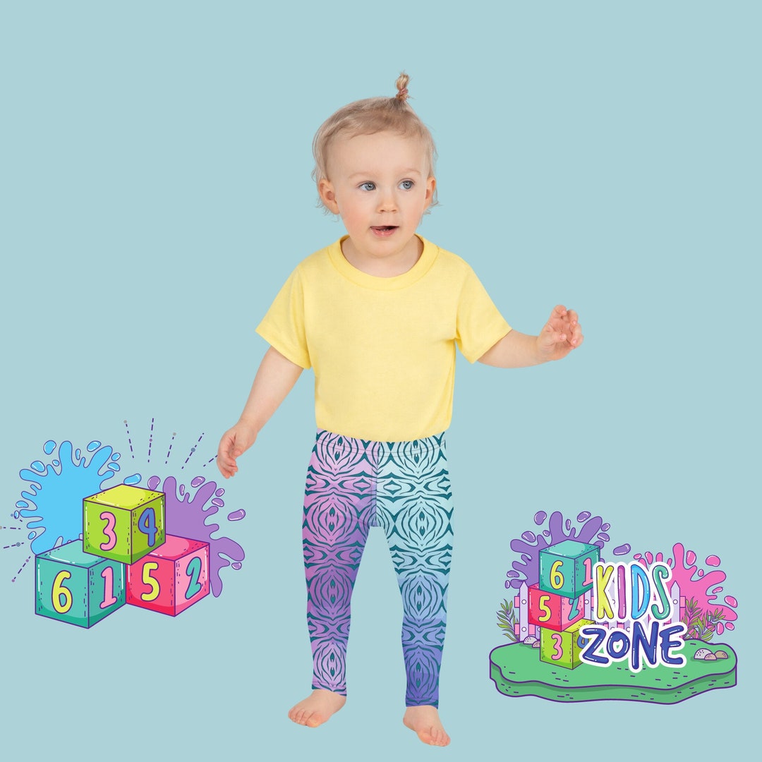 Pastel Haze Kids Leggings: Funky Rainbow Spandex Toddler Clothing - Etsy