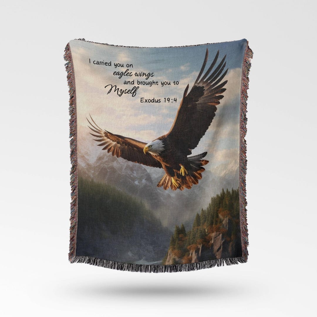 Soar in Faith Woven Blanket With Scripture Exodus 19:4 Inspirational ...
