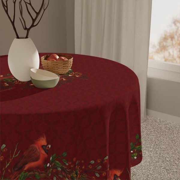 Cardinal Tablecloth - Etsy