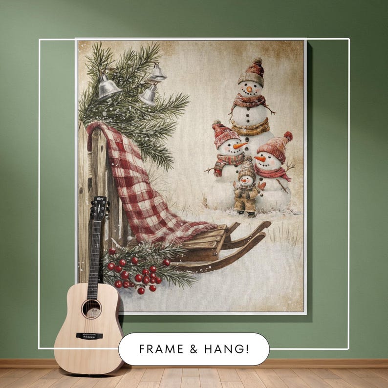 Snowman Family Woven Christmas Blanket: Snowy Times Throw - Etsy