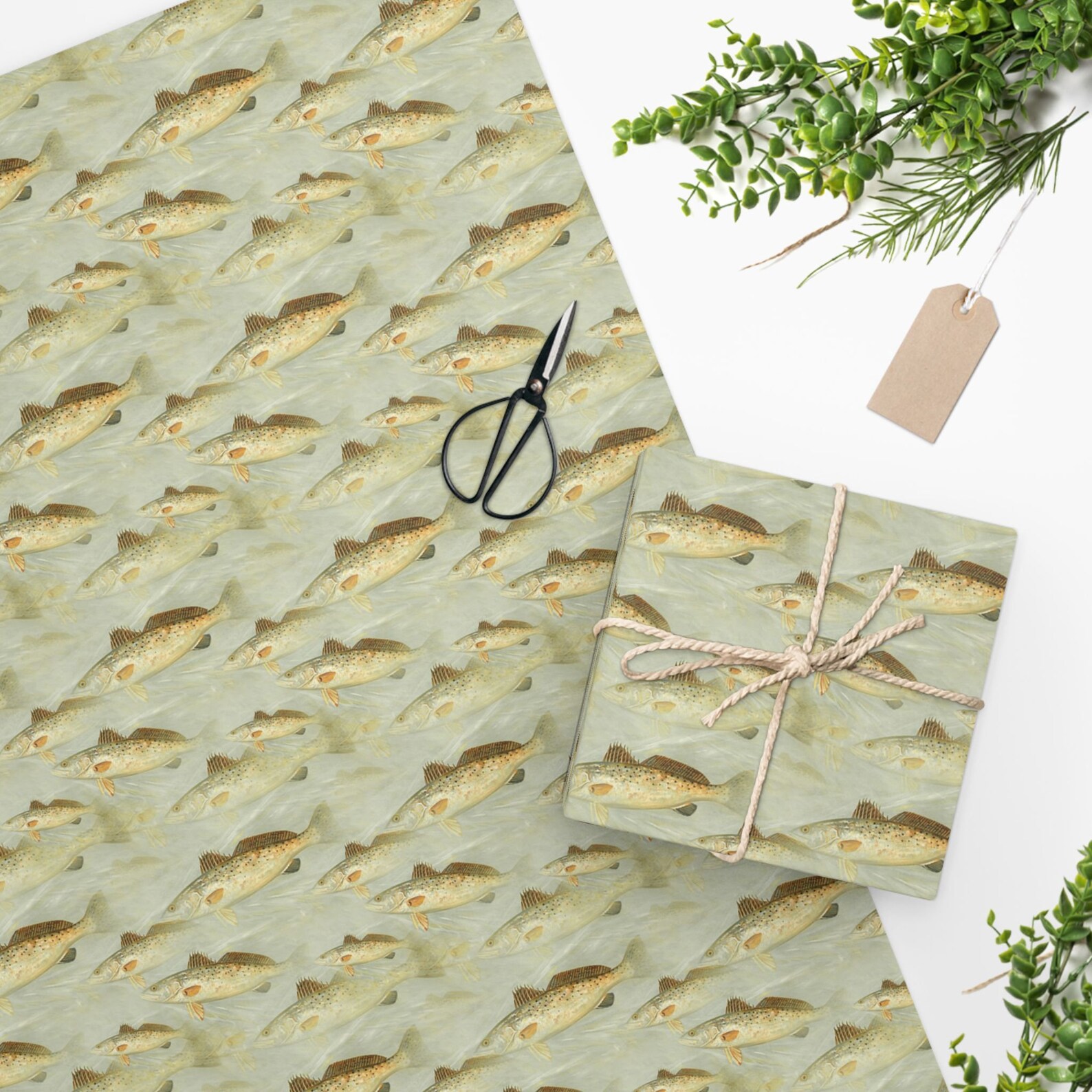 Fintastic Fish Wrapping Paper Bass Fish Gift for Dad Fish - Etsy