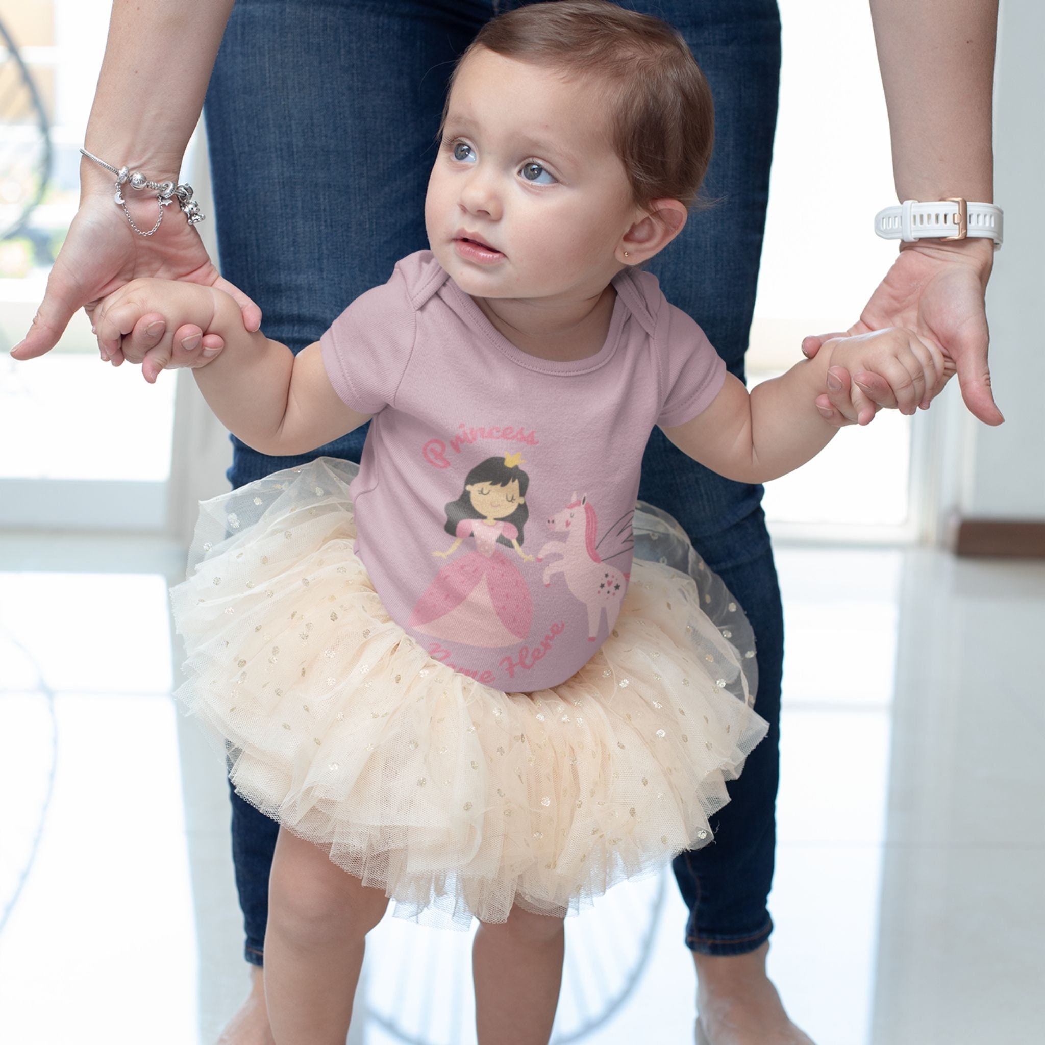 Custom Princess and Unicorn Baby Bodysuit for Girl, Personalized Girls ...