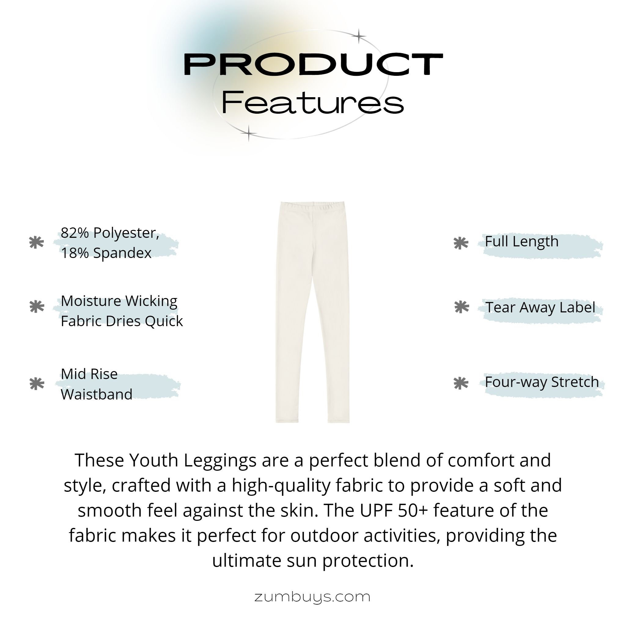 Sparklemotion Youth Leggings, Marble Swirl Leggings for Teens Pastel ...