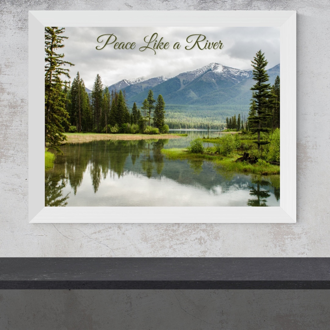 Peace Like a River, Poster Printable Nature, Horizontal Wall Art, River ...