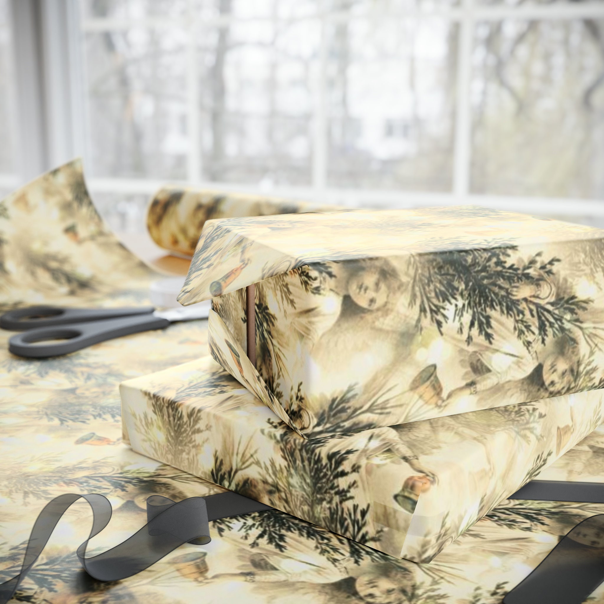 Hidden Angel Wrapping Paper, Christmas Angel Wapping Paper, Vintage ...