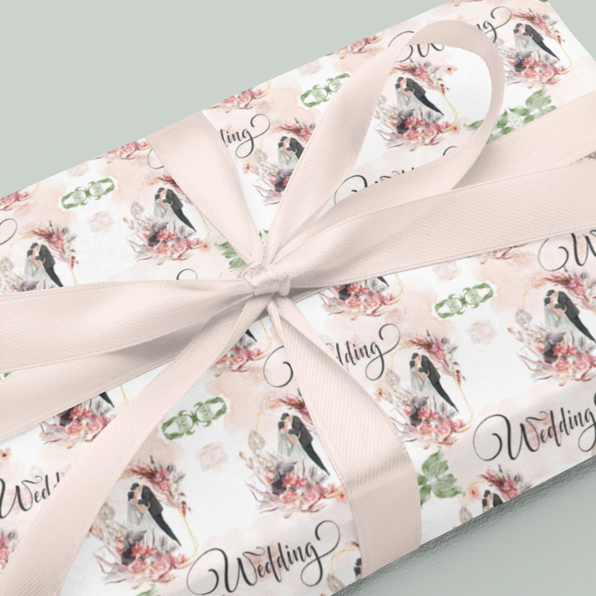 Wedding Dance Wrapping Paper, Dancing Bride and Groom Wrapping Paper ...