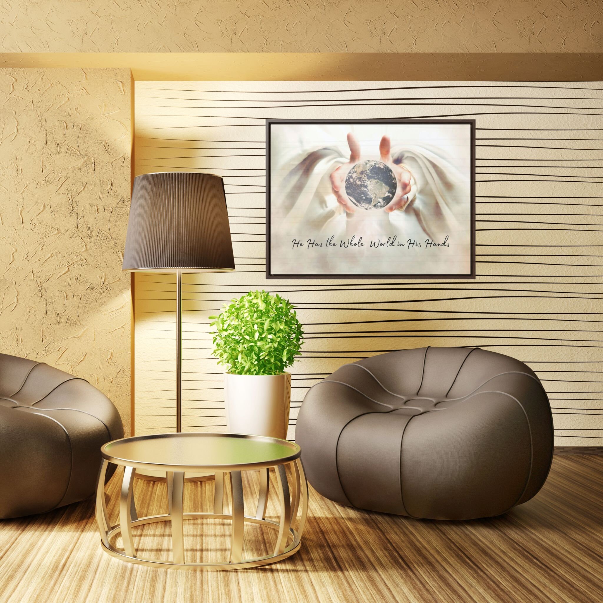 He Has the Whole World in His Hands, Psalm 24, Inspirational Art ...