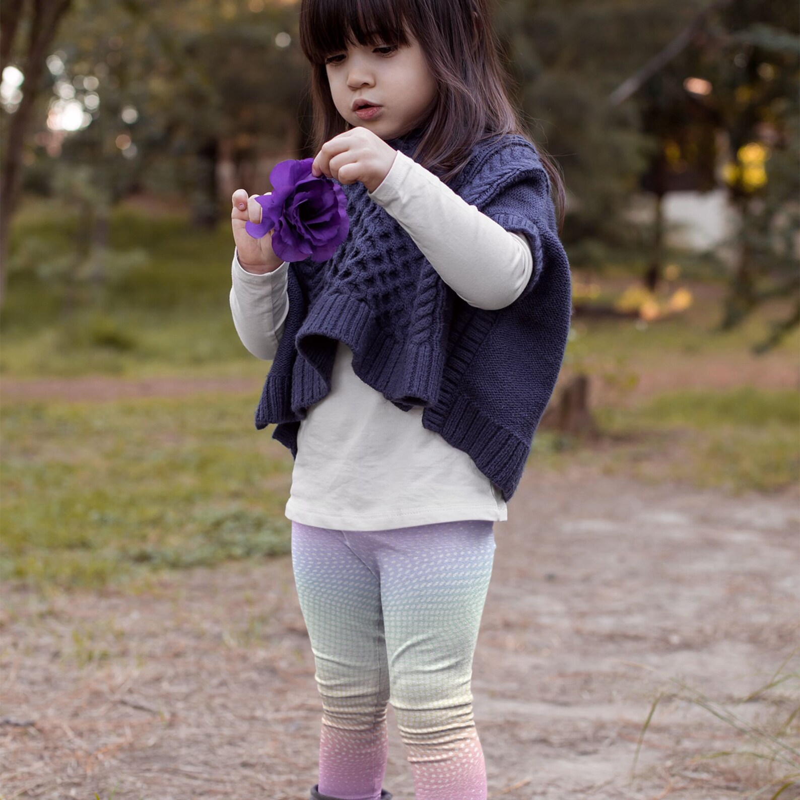 Pastel Halftone Kids Leggings, Pastel Rainbow Colorful Toddler Leggings ...