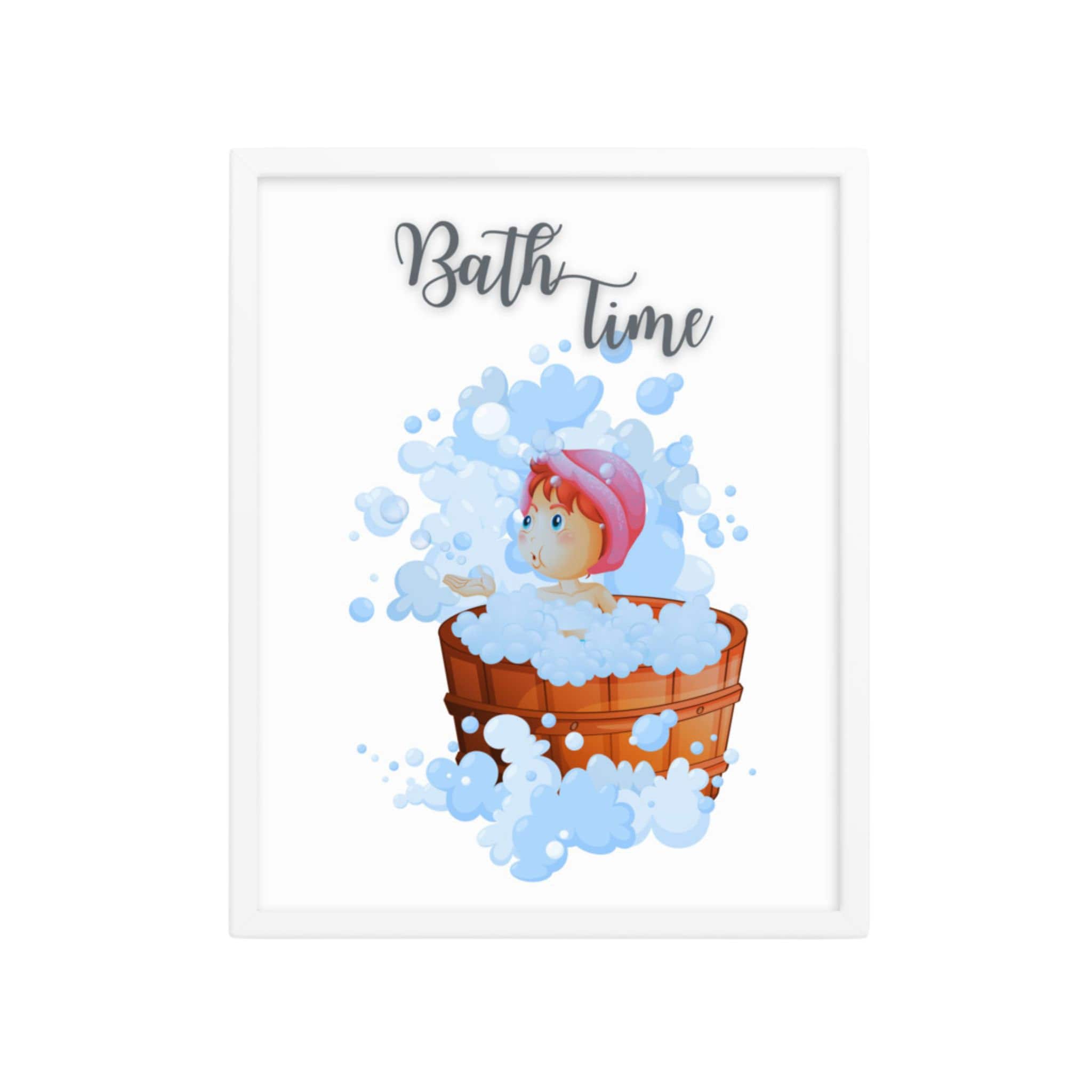 Bath Time Bubbles, Whimsy Bathroom Art, Kids Bathroom Art, Bath Time ...