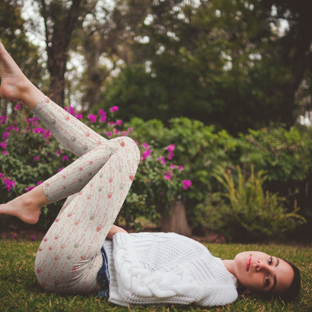 Girls Heart Lock Leggings: Youth Trendy Yoga Pants - Etsy