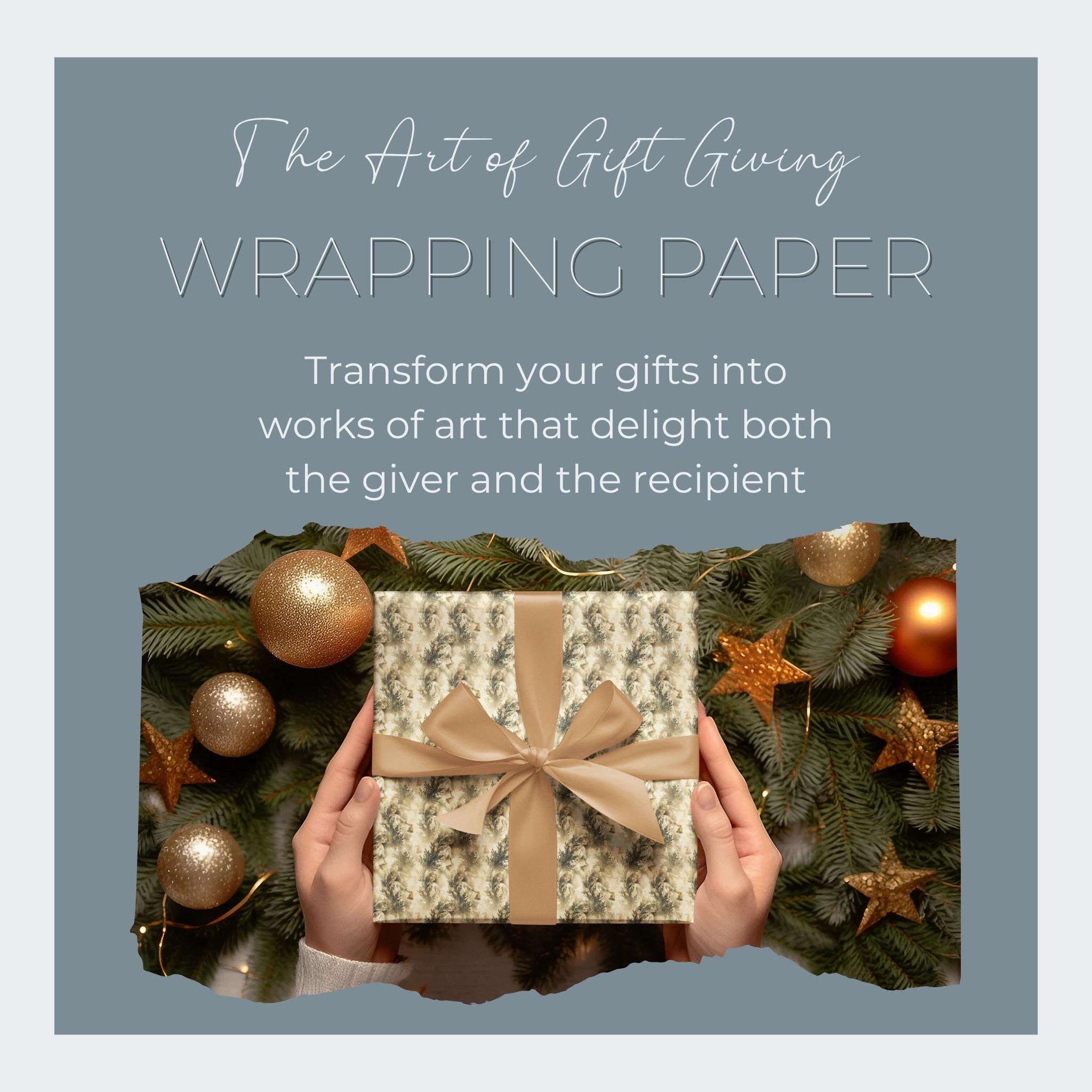 Hidden Angel Vintage-inspired Wrapping Paper Roll Seasonal Gift Wrap ...