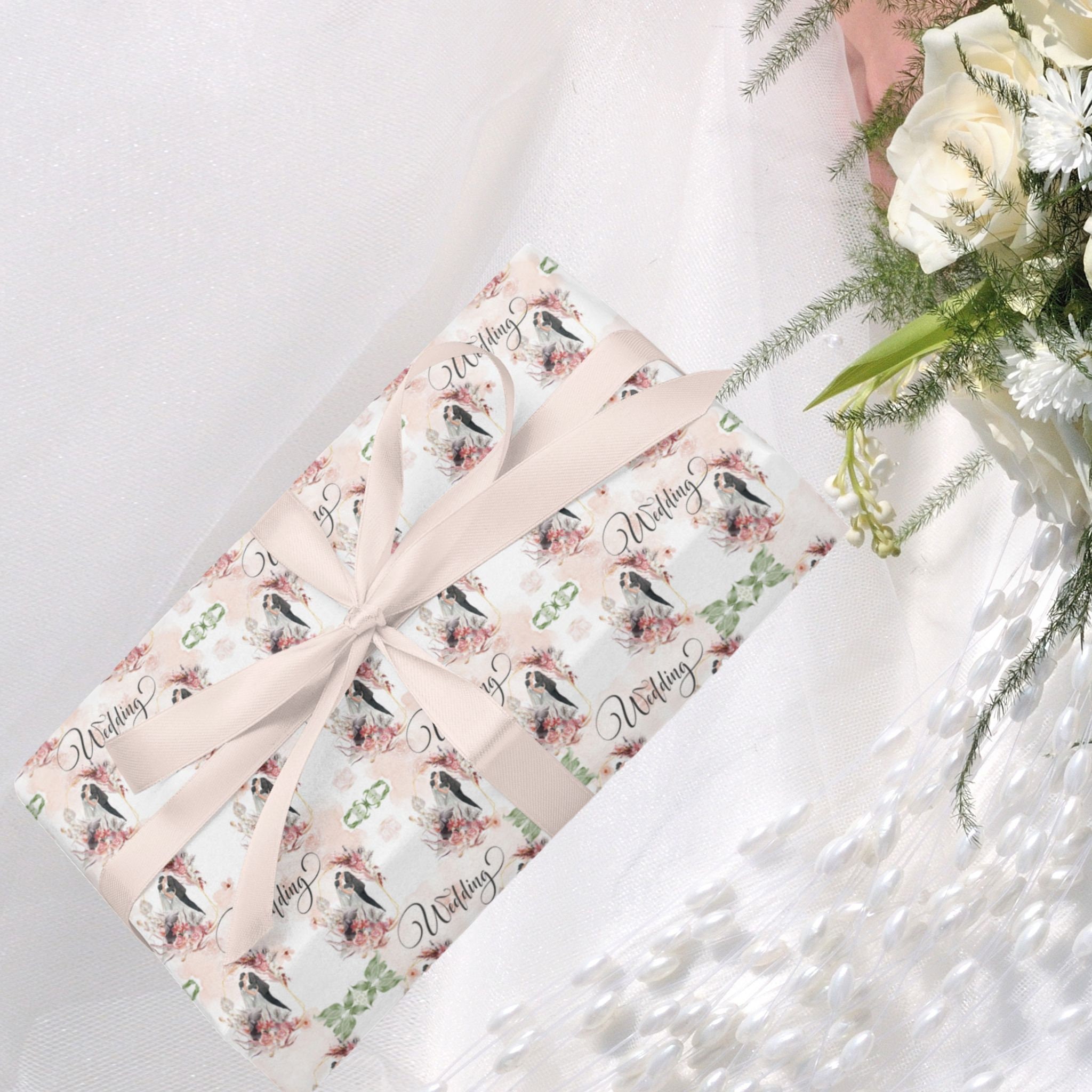 Wedding Dance Wrapping Paper, Dancing Bride and Groom Wrapping Paper ...