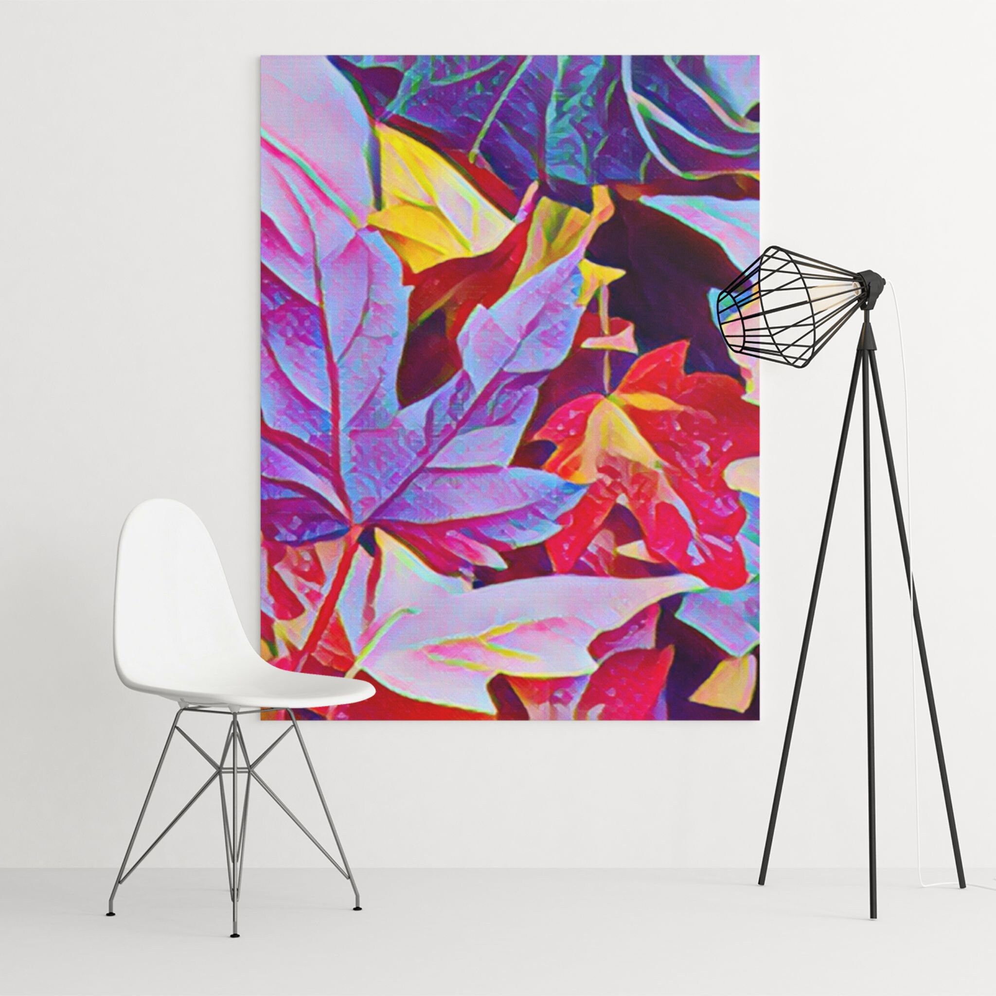 Abstract Leaves Printable, Abstract Color Leaves, Abstract Botanical ...