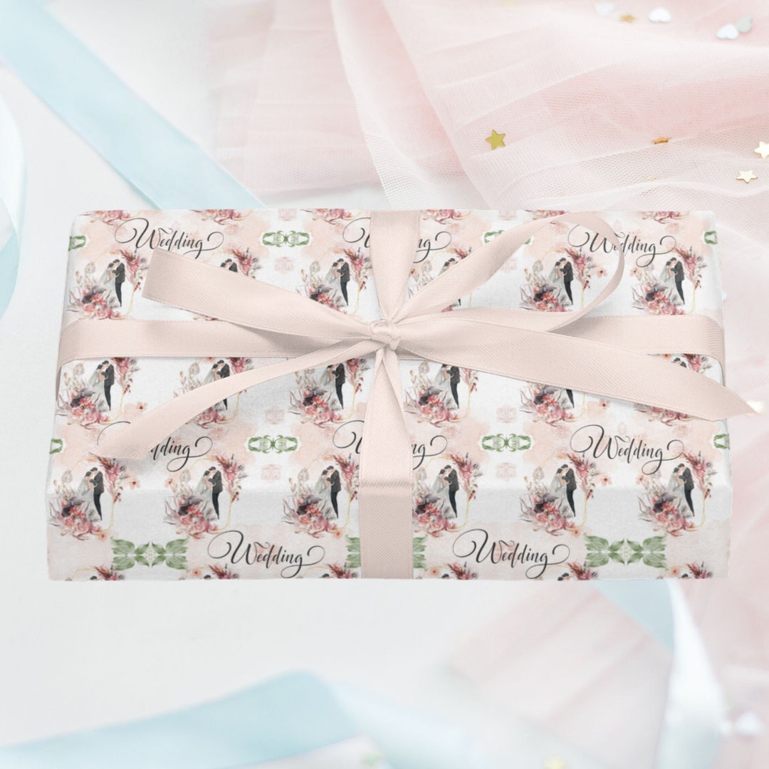Wedding Dance Wrapping Paper, Dancing Bride and Groom Wrapping Paper ...