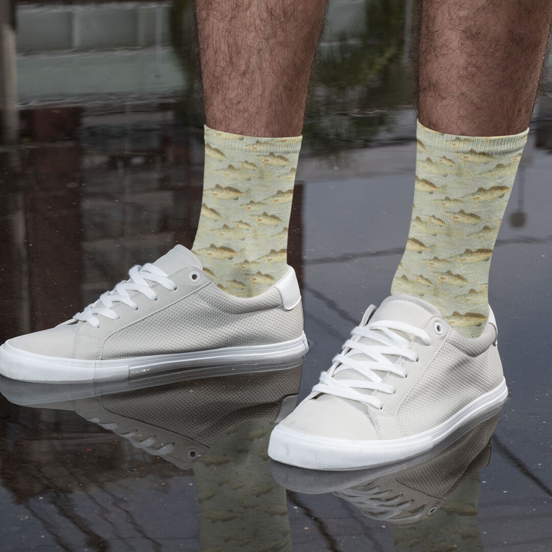 Fintastic Fish Socks, Bass Fish Socks for Men Fun Novelty Socks ...