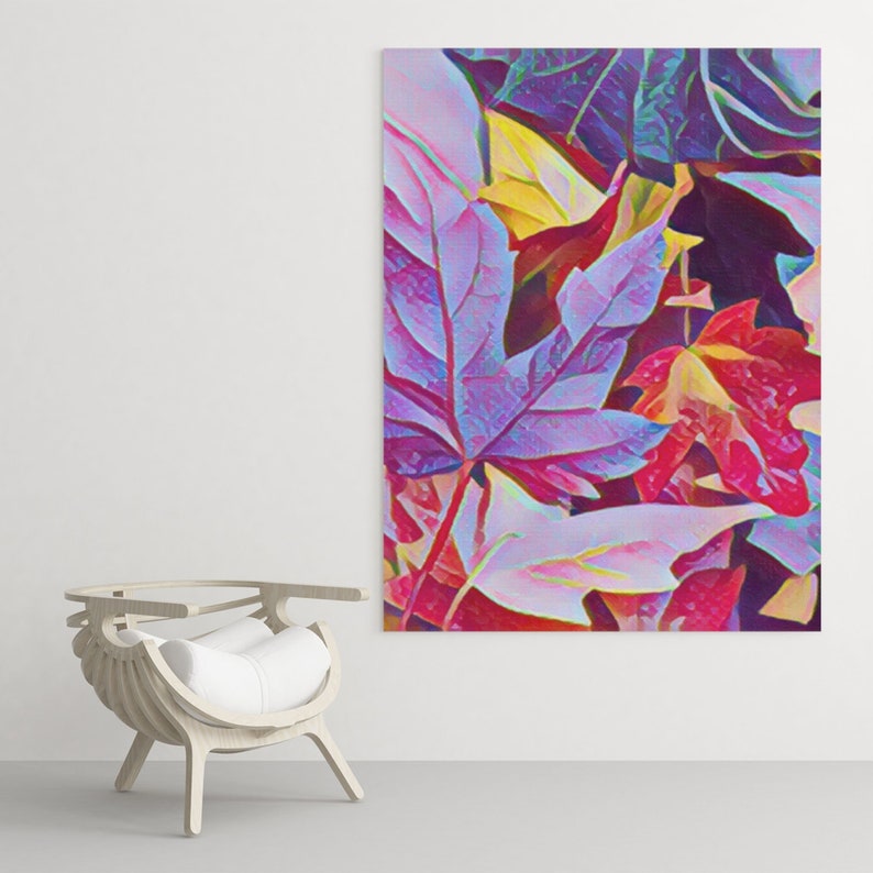Abstract Leaves Art Print: Modern Botanical Wall Decor (digital ...