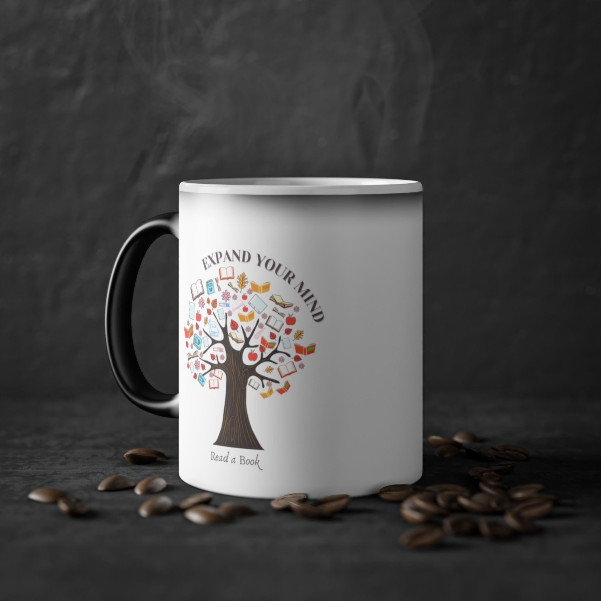 Expand Your Mind, Read a Book Magic Mug, Book Lover Mug, Bookish Gift ...