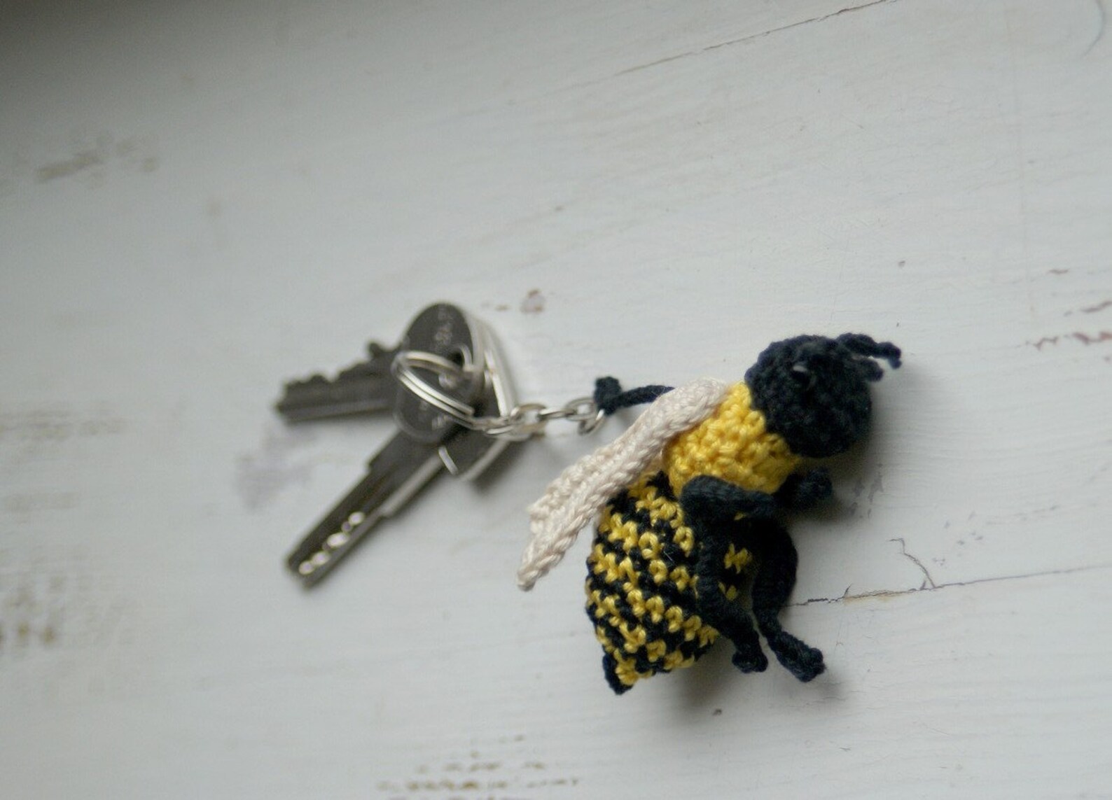 Key Chain Bee Crochet Bee Keyring Bee Decoration - Etsy
