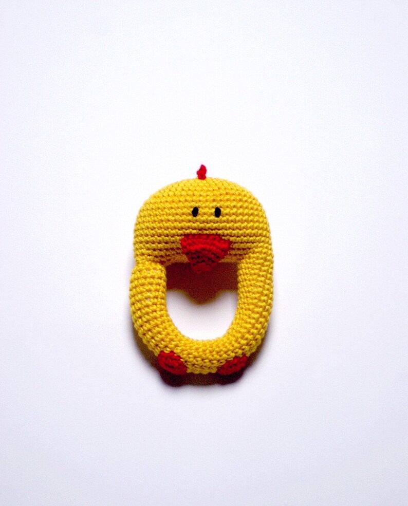 Crochet Chicken Rattle Stuffed Yellow Baby Toy Chicken - Etsy
