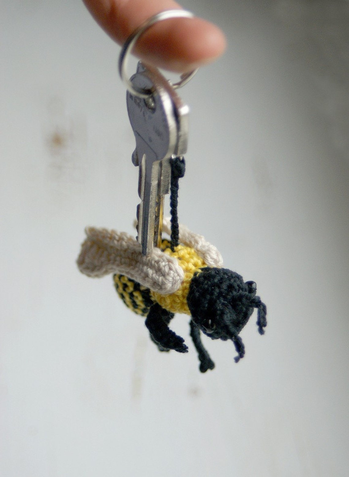 Key Chain Bee Crochet Bee Keyring Bee Decoration | Etsy