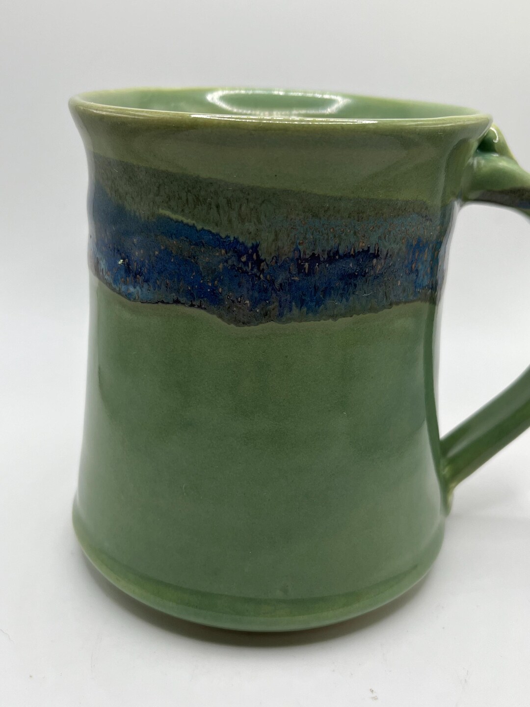 Artisan Pottery Mug in Green Hues by Neher Oregonian Pottery - Etsy