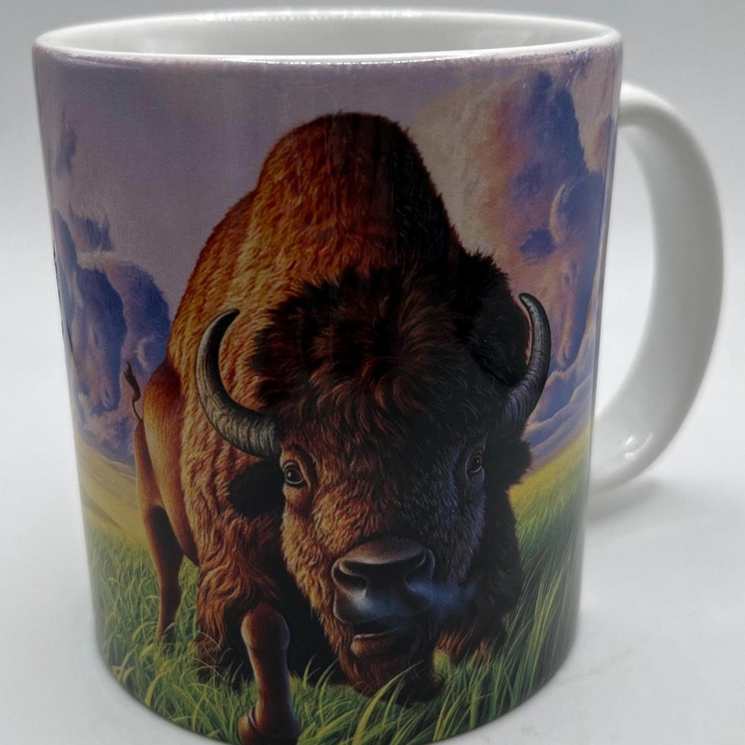 Vintage Celestial Seasonings Morning Thunder Bison Coffee Mug - Etsy
