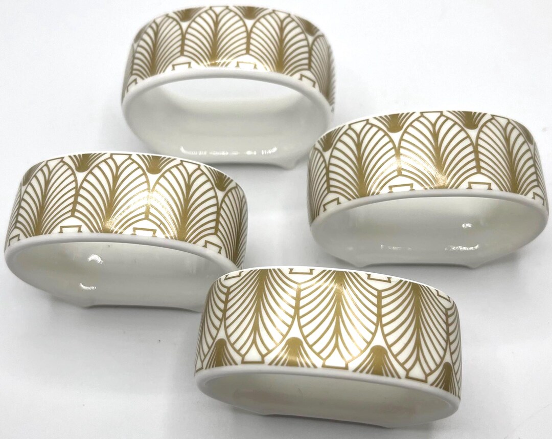 Maxwell and Williams Cashmere Charleston “ritz” Porcelain Napkin Rings ...