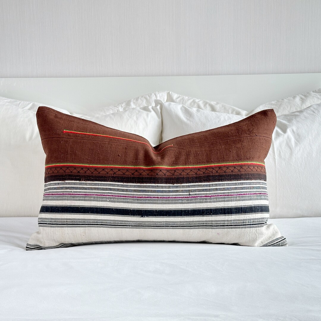 Handmade Boro Embroidery Hmong Pillow Cover: Wabi Sabi Cushion - Etsy